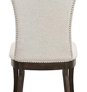 Homelegance Oratorio Two-Pack Upholstered Dining Chairs, Dark Cherry