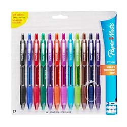 paper mate 924808 profile retractable ballpoint pens bold point assorted ink