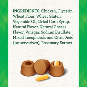 GREENIES PILL POCKETS for Dogs Capsule Size Natural Soft Dog Treats, Cheese Flavor, 15.8 oz. Pack (60 Treats)