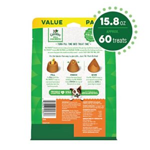 GREENIES PILL POCKETS for Dogs Capsule Size Natural Soft Dog Treats, Cheese Flavor, 15.8 oz. Pack (60 Treats)