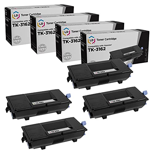 LD Products Compatible Toner Cartridge Replacement for Kyocera TK-3162 1T02T90US0 (Black, 4-Pack)