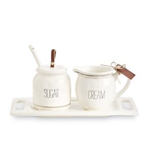 mud pie bistro cream and sugar 5 piece set