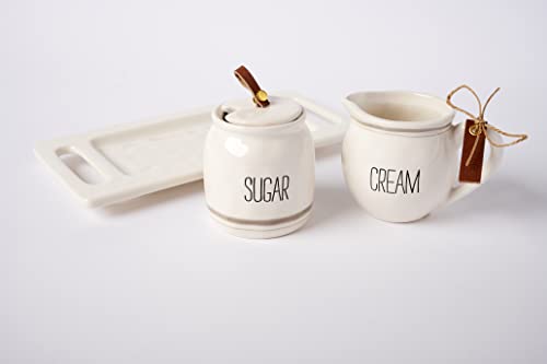 Mud Pie Bistro Cream and Sugar 5 Piece Set