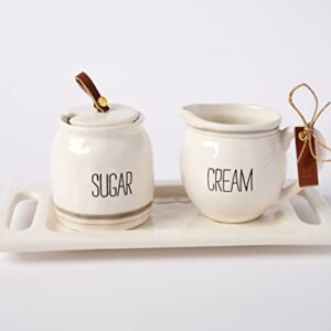 Mud Pie Bistro Cream and Sugar 5 Piece Set