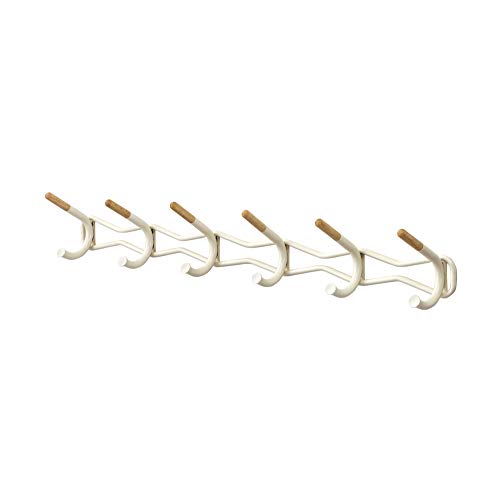 Safco Products 4257CRM Family Coat Wall Rack, 6 Hook, Cream