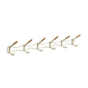 Safco Products 4257CRM Family Coat Wall Rack, 6 Hook, Cream