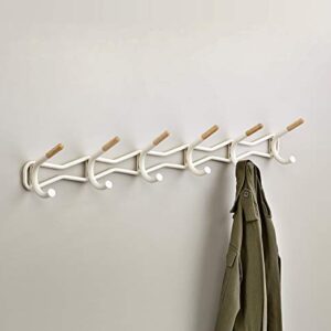 Safco Products 4257CRM Family Coat Wall Rack, 6 Hook, Cream