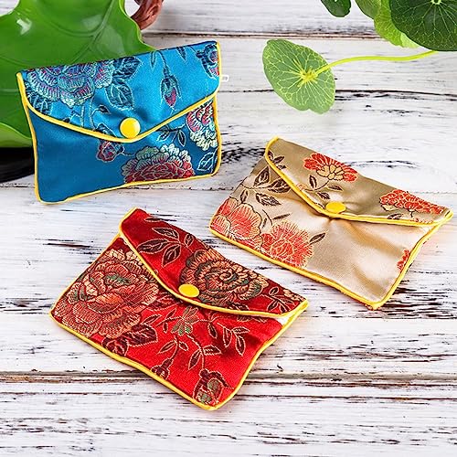 MorTime Jewellery Jewelry Silk Purse Pouch Gift Bags, Multiple Colors, Pack of 12 (Small)