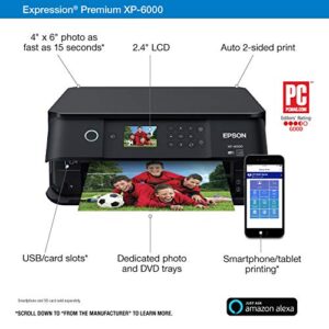 Epson Expression Premium XP-6000 Wireless Color Photo Printer with Scanner & Copier, Amazon Dash Replenishment Ready