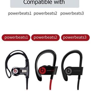 Black Replacement Earbud Tips for Beats Powerbeats3 Wireless Stereo Headphones - Small, Medium, Large, and Double Flange (Black)