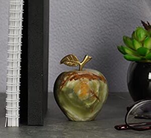 RADICALn Decoration Piece Handmade Marble Home Decor Green Onyx Apple Paperweight – Best for Office Table Decoration & Study Room Decor Paperweight