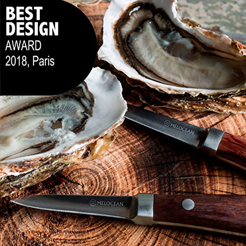 Oyster Shucking Knife Set of 2 - Professional Oyster Knife Shucker Clam Opener Kit in Lovely Box - Bonus Ebook and Brochure Included