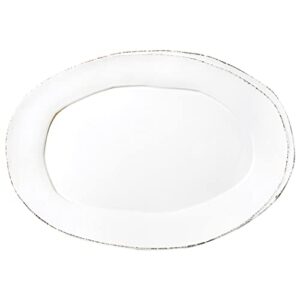 vietri lastra white collection italian serveware sets (oval platter)