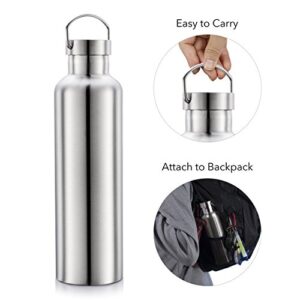 LifeSky Stainless Steel Water Bottle, Double Wall Vacuum Insulated Leak Proof Sports Bottle, Keep liquid Cold for up to 24 Hours, Wide Mouth, 34 OZ