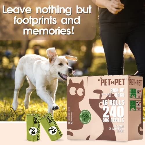 Pet N Pet Dog Poop Bags Refills, Dog Bags For Poop, 240 Doggie Poop Bags For Dogs, Dog Poop Bag Rolls, Dog Waste Bags Doggie Bags, Thick Doggy Poop Bags, Pet Waste Bags, Cat Poop Bags, Doggy Bags