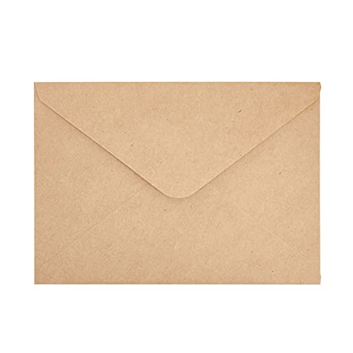 48 Pack Kraft Paper Photo Insert Cards with Envelopes, 4x6 Paper Frames, Photo Card Holder Inserts, Greeting Cards for Photos, Memories, Blank Inside (4 x 6 In) Brown