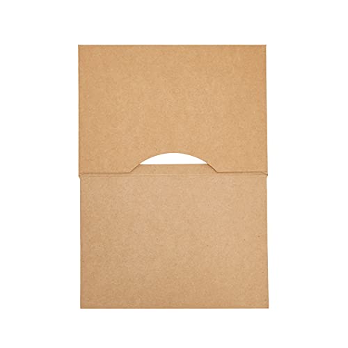 48 Pack Kraft Paper Photo Insert Cards with Envelopes, 4x6 Paper Frames, Photo Card Holder Inserts, Greeting Cards for Photos, Memories, Blank Inside (4 x 6 In) Brown