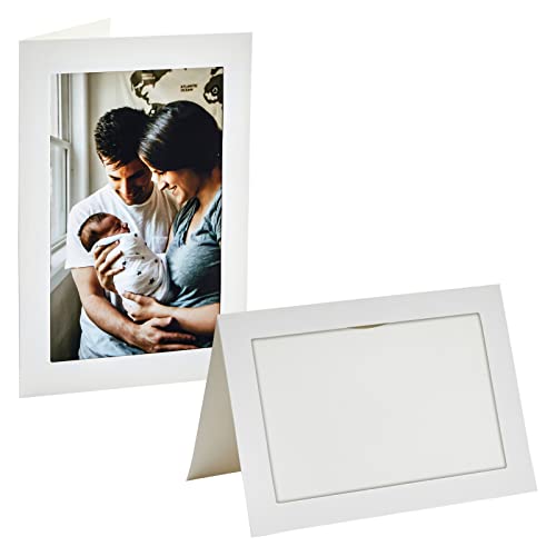 Best Paper Greetings 48 Pack Photo Frame Cards with Envelopes, Notecards for 4x6 Picture Insert (Ivory)