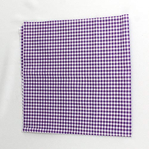 Life Glow 7pcs 20x20 inch (50x50cm) Cotton Craft Fabric Bundle Pre Cut Squares Patch Work DIY Sewing Quilting for DIY Handmade Craft Sewing Clothes Purple Style Floral, Polka dots, Stripe and Plaid