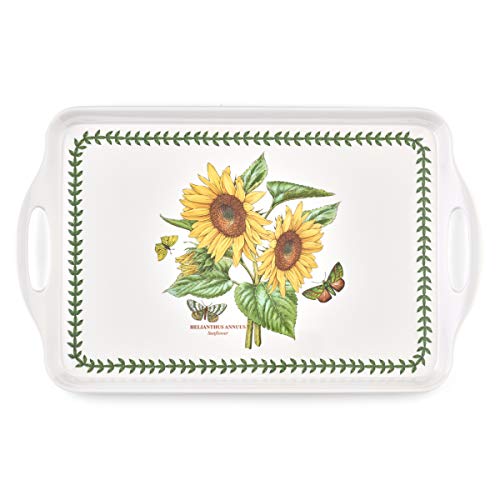 Pimpernel Botanic Garden Collection Large Handled Tray | Serving Tray for Lunch, Coffee, or Breakfast | Made of Melamine | Measures 18.9" x 11.6" | Dishwasher Safe