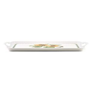 Pimpernel Botanic Garden Collection Large Handled Tray | Serving Tray for Lunch, Coffee, or Breakfast | Made of Melamine | Measures 18.9" x 11.6" | Dishwasher Safe