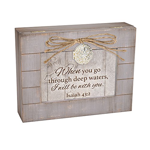 Cottage Garden I Will Be with You Grey Distressed Locket Music Box Plays How Great Thou Art