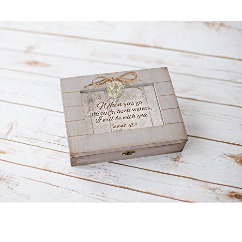 Cottage Garden I Will Be with You Grey Distressed Locket Music Box Plays How Great Thou Art