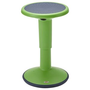 ecr4kids sitwell wobble stool, adjustable height, active seating, grassy green