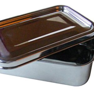 Stainless Steel Leak-Proof Lunch Container For Kids and Adults - BPA Free - Back to School - Dishwasher Safe - Holds 2 Cups - Eco Friendly - Lid Clamps - Great for Camping Hiking