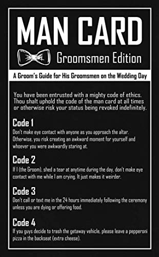 Wannabe Genius Groomsmen Gifts - The Man Card - Groomsmen Proposal or Groomsman Gifts for Wedding Day (6-Pack)