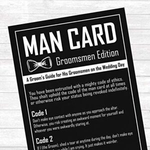 Wannabe Genius Groomsmen Gifts - The Man Card - Groomsmen Proposal or Groomsman Gifts for Wedding Day (6-Pack)