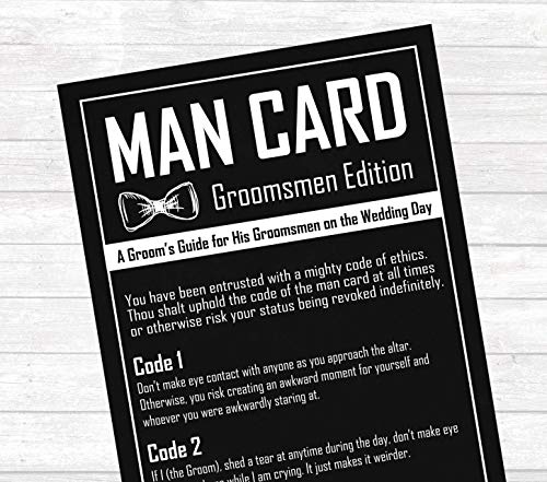 Wannabe Genius Groomsmen Gifts - The Man Card - Groomsmen Proposal or Groomsman Gifts for Wedding Day (6-Pack)