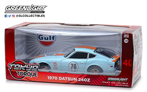 1970 Datsun 240Z - Gulf Oil, Tokyo Torque Series, New Tooling!, Officially Licensed, True-to-Scale Detail and Authentic Decoration, Chrome Accents, Limited Edition (18302)