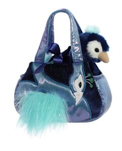 aurora - fancy pals - 7" mora peacock pet carrier