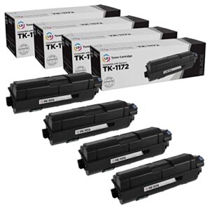 ld compatible toner cartridge replacement for kyocera tk-1172 (4 pack - black) compatible with kyocera m2040dn, m2540d, m2540dw and m2640idw