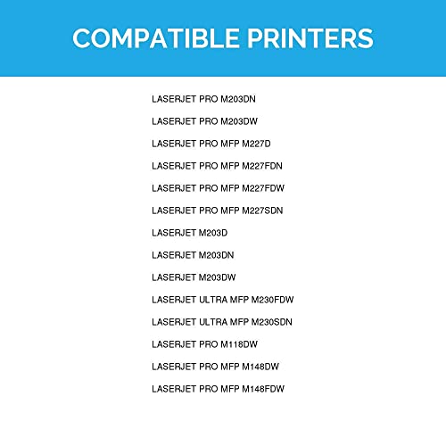 LD Products Compatible Toner & Drum Cartridge Replacement for HP 30X CF230X 30A Toner & 32A CF232A Drum for Laserjet Pro M203dw M203dn MFP M227fdw M227fdn Printer (3 Black Toners, 1 Drum, 4-Pack)