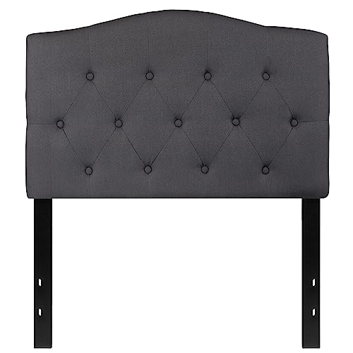 Flash Furniture Cambridge Tufted Upholstered Twin Size Headboard in Dark Gray Fabric