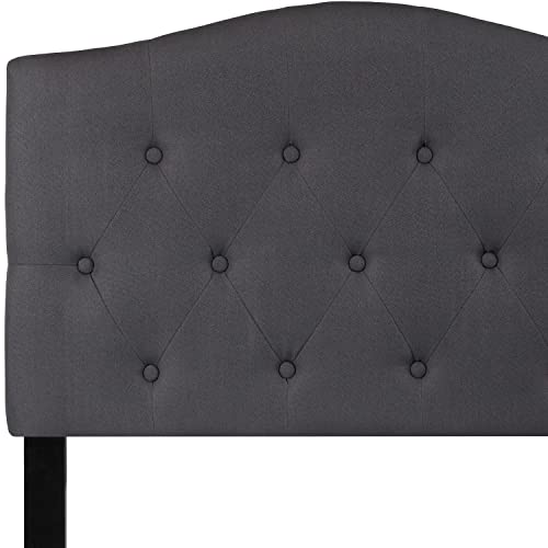 Flash Furniture Cambridge Tufted Upholstered Twin Size Headboard in Dark Gray Fabric