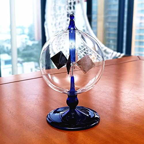 DORAMI Blue Solar Power Radiometer Sun Light Energy Crookes Spinning Vanes Windmill Gift Home Desk Decoration