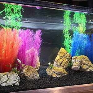 BEGONDIS Aquarium Decorations 3Pcs Fish Tank Artificial Green Water Plants Made of Silk Fabrics Plastic