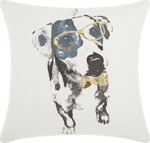 mina victory luminescence glitter dalmation gold 18" x 18" throw pillow