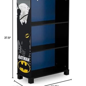 Delta Children Deluxe 3-Shelf Bookcase - Ideal for Books, Homeschooling & More, DC Comics Batman - Greenguard Gold Certified, Decor