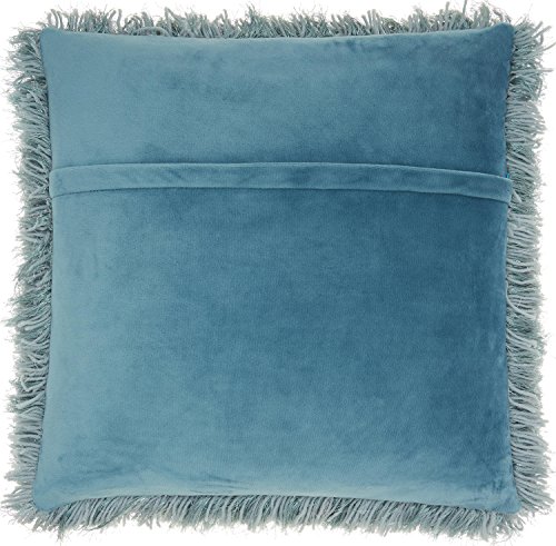 Mina Victory Shag Yarn Shimmer Shag Celadon 14" x 20" Throw Pillow