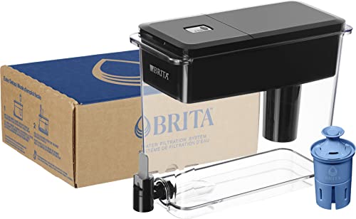 Brita XL Water Filter Dispenser for Tap and Drinking Water with 1 Elite Filter, Reduces 99% Of Lead, Lasts 6 Months, 18-Cup Capacity, BPA Free, Black