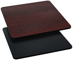 flash furniture 3 pk. 30'' square table top with black or mahogany reversible laminate top