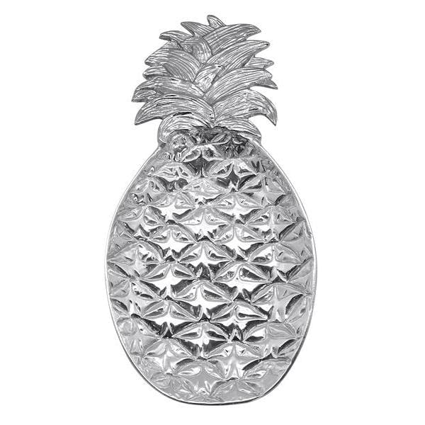 Mariposa Large Pineapple Platter, One Size, Silver