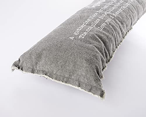 Mud Pie Home Definition Lumbar Decorative Accent Pillow, One Size (Pack of 1), Gray