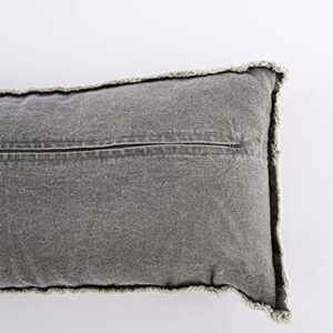 Mud Pie Home Definition Lumbar Decorative Accent Pillow, One Size (Pack of 1), Gray