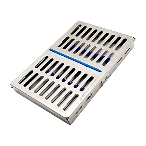 ARTMAN Instrument Cassette Rack for 5,7,10 & 20 Instruments Box Dental Instruments Organizer (for 10 Instruments)