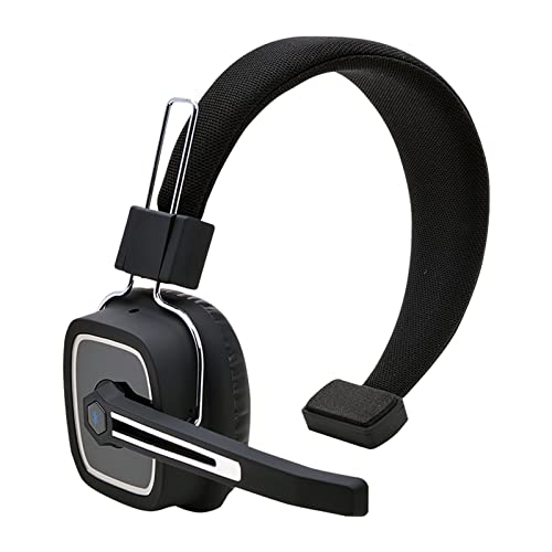 Electronic Home Truck Driver Bluetooth Headset/Office Headset with Microphone, BT 5.0 Wireless Over The Head Headset with Extra Boom Mic for Trucker,Truck Driver, Phones,Call Center, Skype, VoIP